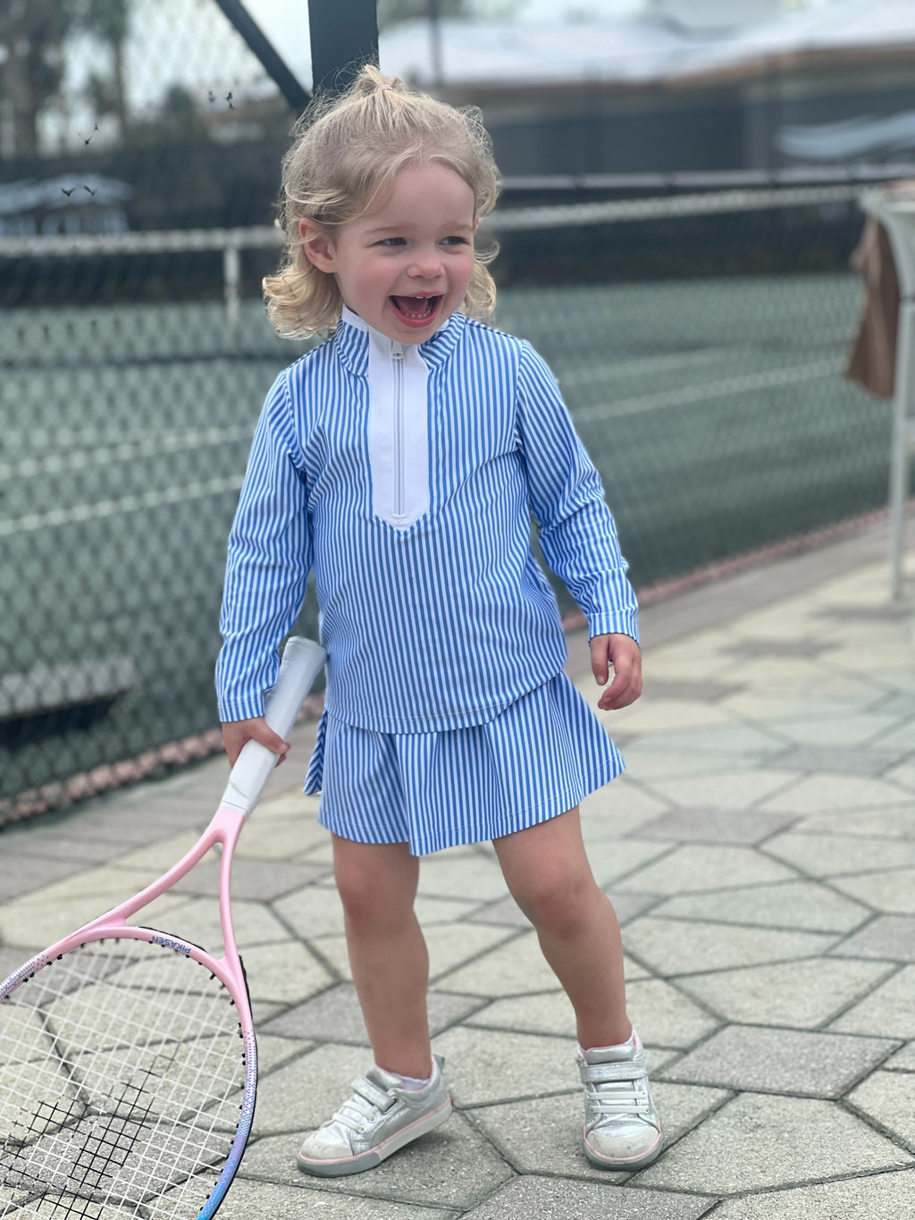 Girls Saylor Skort in Seersucker Stripe – Duffield Lane