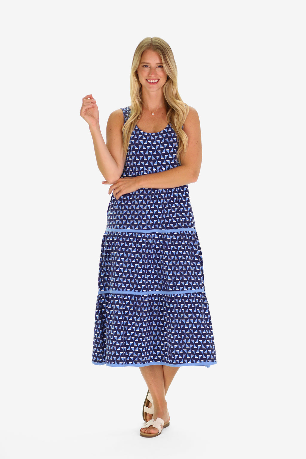 The Lucy Dress in Summer Blues – Duffield Lane