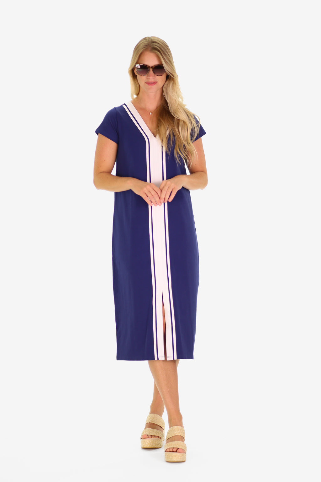 The Luella Dress in Royal Navy – Duffield Lane