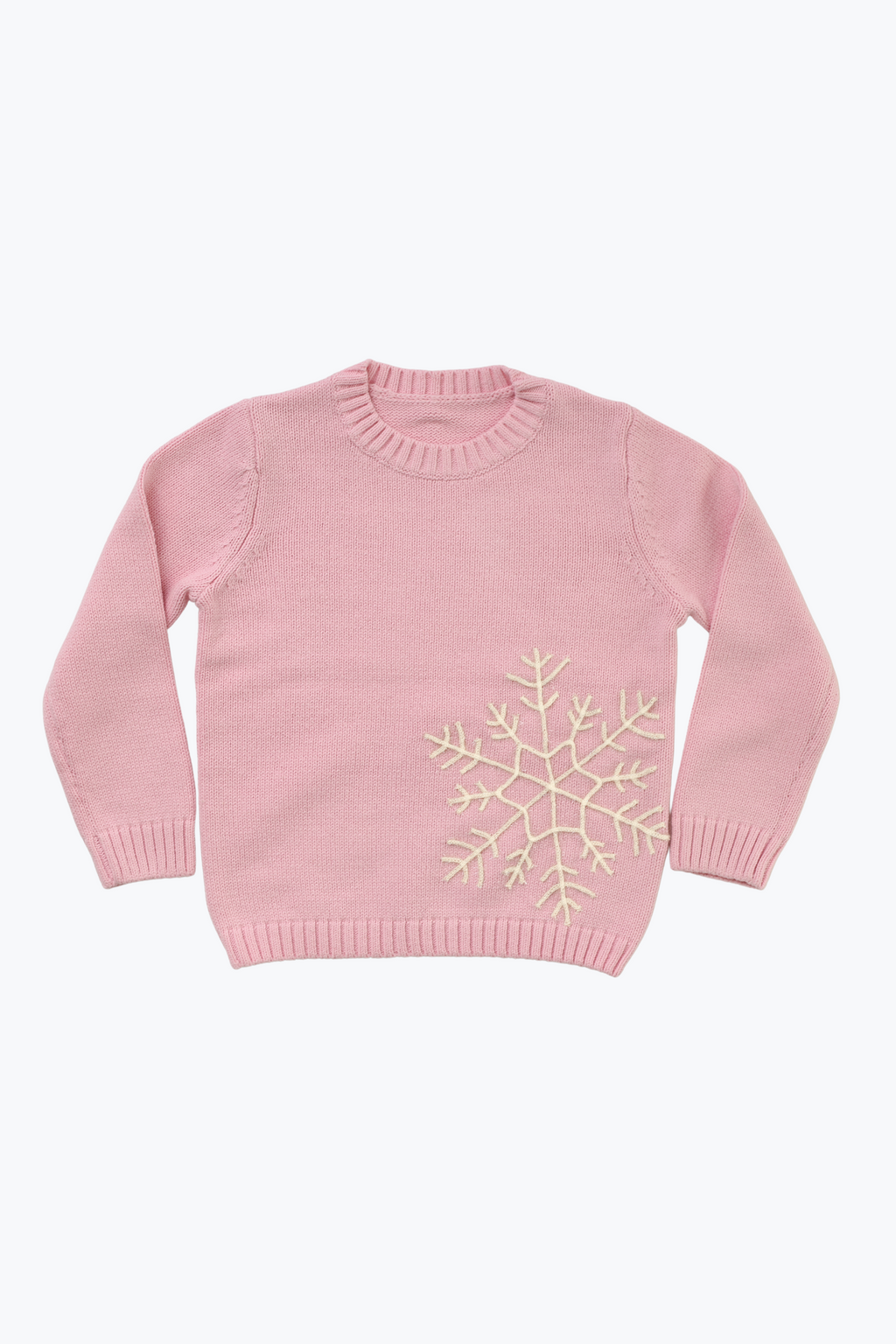 Girls Sparkle Snowflake Crew Neck in Pink – Duffield Lane