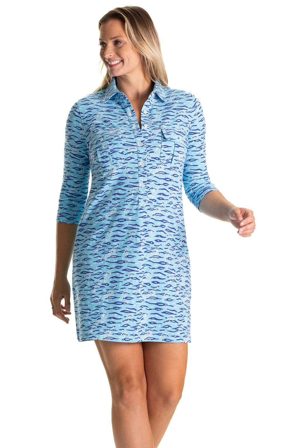 The Coco Dress in Leland Gal Shoreline – Duffield Lane